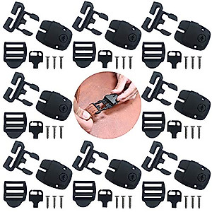8 Set Hot Tub Cover Clips Replacement Latch Repair Kit Have Slot, Latches Clip Lock with Keys and Hardwares (8 Pack)