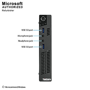 Fast Lenovo M92p Tiny Business Micro Tower Ultra Small Computer PC (Intel Core i5-3470T, 8GB Ram, 256GB SSD, WIFI, USB 3.0, VGA) Win 10 Pro (Renewed)