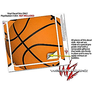 Vinyl Decal Skin Wrap compatible with Sony PlayStation 4 Slim Console Basketball (PS4 NOT INCLUDED)