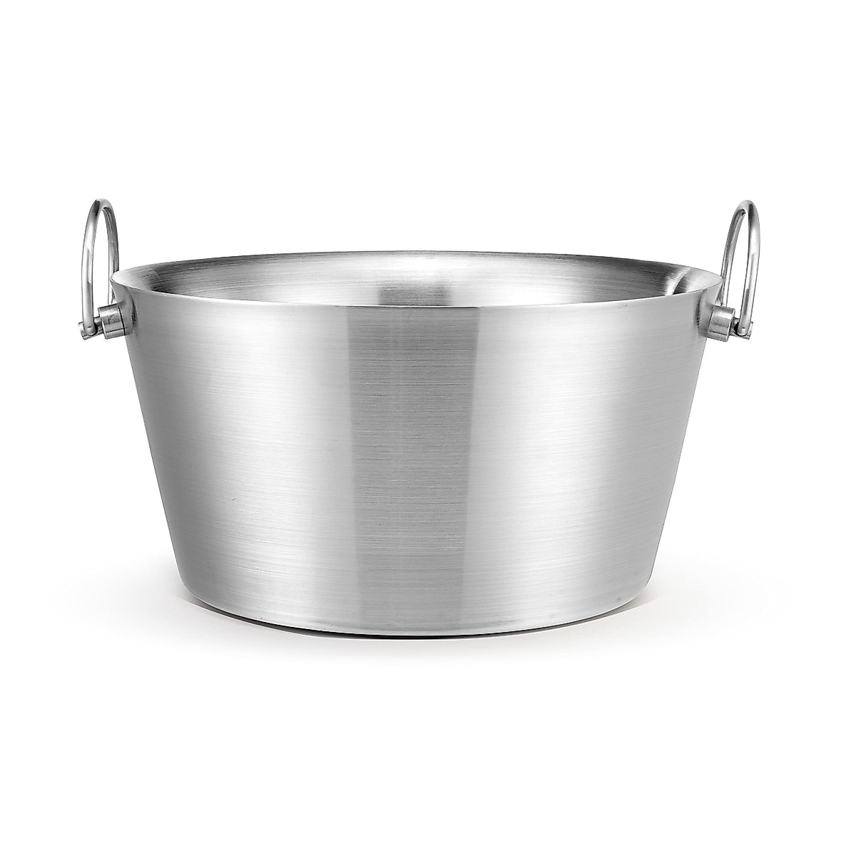 Demdaco Double Walled Silver Tone 14.5 x 14.5 Stainless Steel Metal Beverage Tub