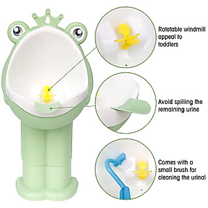 Frog Pee Training,Potty Training Urinal for Toddler,Children's Standing Wall Mounted Urinals for Boys,Bathroom Funny Kids Pee Trainer,Green