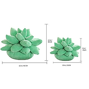 TYISON 3D Succulents Cactus Pillow, Cute Succulents, for Garden or Green Lovers Baby Green Plant Throw Pillows for Bedroom Room Home Decoration Novelty Plush Cushion