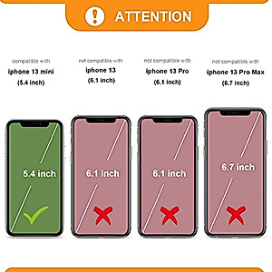 Bocasal Detachable Wallet Case for iPhone 13 Mini RFID Blocking Card Slots Holder Premium PU Leather Magnetic Kickstand Shockproof Wrist Strap Removable Flip Protective Cover 5G 5.4 inch (Brown)