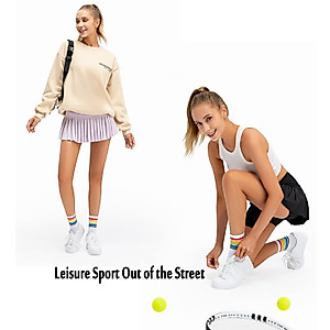 Raroauf Womens Pleated Tennis Skirts with Shorts High Waisted Mini Skirt Golf Skort Athletic Skirts Workout Pickball Pink X-Small