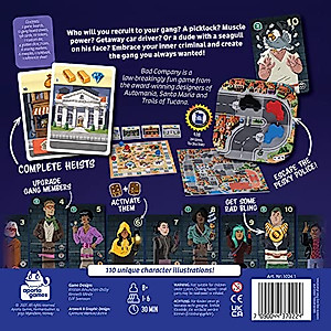 Matagot Bad Company Board Game | Gang Heist Themed Set Collection Strategy Game | Fun Family Game for Kids and Adults | Ages 8+ | 1-6 Players | Average Playtime 30-45 Minutes | Made by Matagot