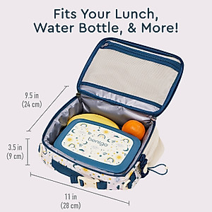 Bentgo Prints Insulated Lunch Bag Set With Kids Bento-Style Lunch Box (Friendly Skies)