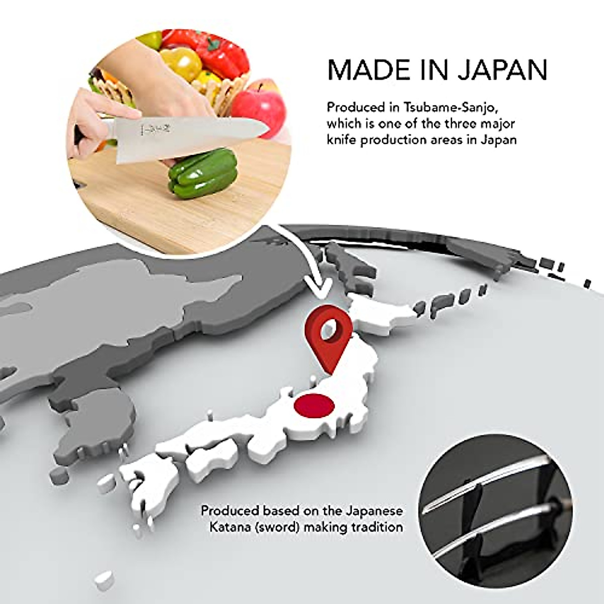 Syosaku Japanese Chef Knife Premium Molybdenum Stainless Steel, Gyuto 9.5-inch (240mm)