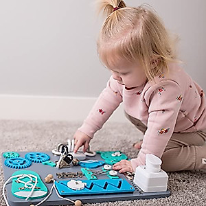 The Baker Shop Sensory Toys for Toddlers, Busy Boards for 1–5 Year Old Girls, and Boys, Preschool Learning Activities, Educational Gifts, Trave (12 x W16 x H2) Inch