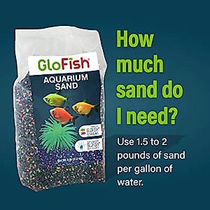 GloFish Aquarium Sand 5 Pounds, Black with Highlights, Complements Tanks and Décor, (AQ-78485)