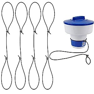 6 Pieces Pool Chlorine Floater Leash, Tether Floating Chlorine Dispenser to Pool Vacuum Hose Used to Protect Pool Chlorine Float from Collision Damage
