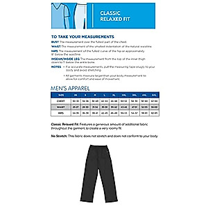 Landau Essentials Relaxed Fit 7-Pocket Elastic Cargo Scrub Pants for Men 8555 True Red