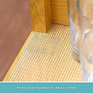 Con-Tact Brand Non-Adhesive Zip-N-Fit Drawer Liner, Solid Grip And Non-Slip Shelf Liner, Suitable To Use In Home, Office, Garage, And More, 18" x 4', Ribbed Clear, Pack of 1