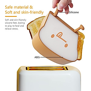 QANYI Cute Night Light Toast Bread LED Night lamp with Rechargeable, Portable Bedroom Bedside Bed lamp Christmas Gifts Ideas for Tween Teenage Teenager Teens Girls Boys Women