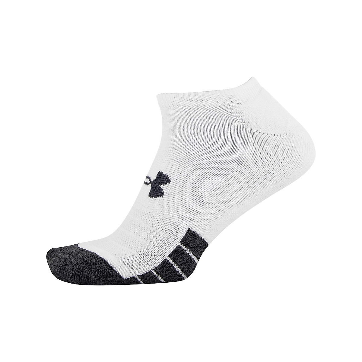Under Armour Adult Performance Tech No Show Socks, Multipairs, White (6-Pairs), Medium