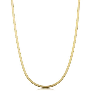 Kooljewelry 10k Yellow Gold Herringbone Chain Necklace (2.2 mm, 20 inch)