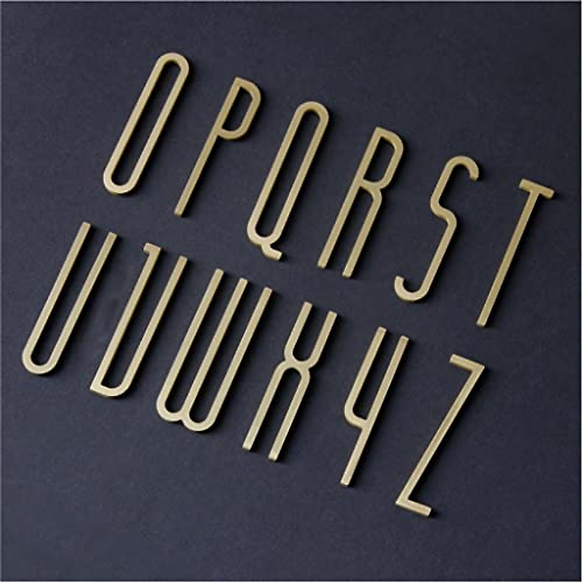 Solid Wall Decorative, 70mm Brass Letters English Alphabet Home Decoration Copper Letter Arabic Numerals House Number DIY Shop Name, 1pcs (Size : Y)