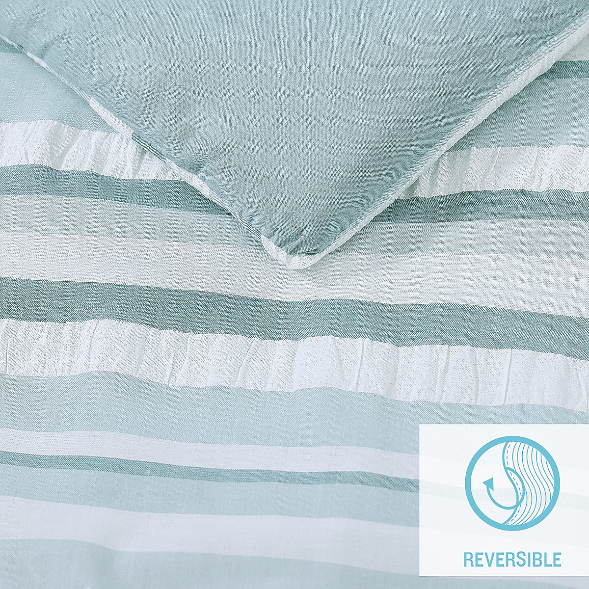 Tommy Bahama - King Duvet Cover Set, Cotton Bedding with Matching Shams & Button Closure, All Season Home Decor (Clearwater Cay Blue,3pieces, King)