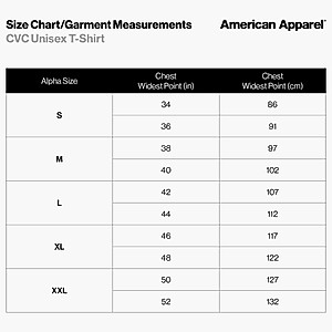 American Apparel CVC T-Shirt, Style G2001CVC, Black (2-Pack)