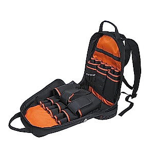 Klein Tools 55421BP-14 Tool Bag Backpack, Heavy Duty Tradesman Pro Tool Organizer / Tool Carrier with 39 Pockets and Molded Base