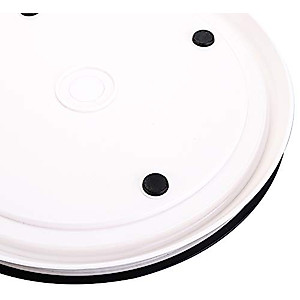 Yesland 2-Tier Lazy Susan Turntable with Large Bin and 3 Dividers, 11'' Height Adjustable Cabinet and Spice Rack Organize for Kitchen Pantry Snack Fruit Makeup(Black)