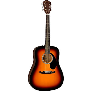 Fender DE FA-125 Dreadnought Acoustic Guitar Pack, 3-Color Sunburst, with Gig Bag and Accessories