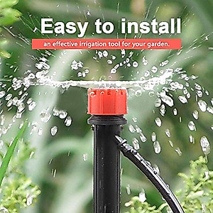 Fdit 20Pcs Watering Spray Nozzles Dripper Adjustable 8 Water Outlet Garden Sprinkler Dripper for Drip Watering System