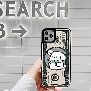 Ehreus Couple Matching Phone Case for iPhone 16 15 14 13 12 11 Pro Max Plus Mini XR X XS 7 8 SE, Aesthetic 100 Dollars Pattern iPhone Case Shock-Absorbent Hard Print Phone Case for Women Men Girls