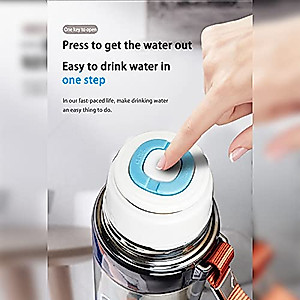 boking Hot water bottle cup thermos bottle coffee bottle stainless steel cup heating or warming ,500ml (blue)