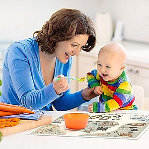 Stylish Disposable Placemats for Babies - 40 Easy to Use Sticky Toddler Placemats Keep Your Dining or Restaurant Table Clean - Entertaining Mats are a Must Have Essential for Eating Out or Travelling