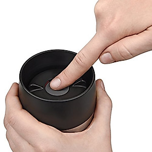 Tefal Travel Mug Grande, Reusable Drink Bottle To Go, Quick Press Closure, Blue Silicone Bottle Sleeve, 500 ml