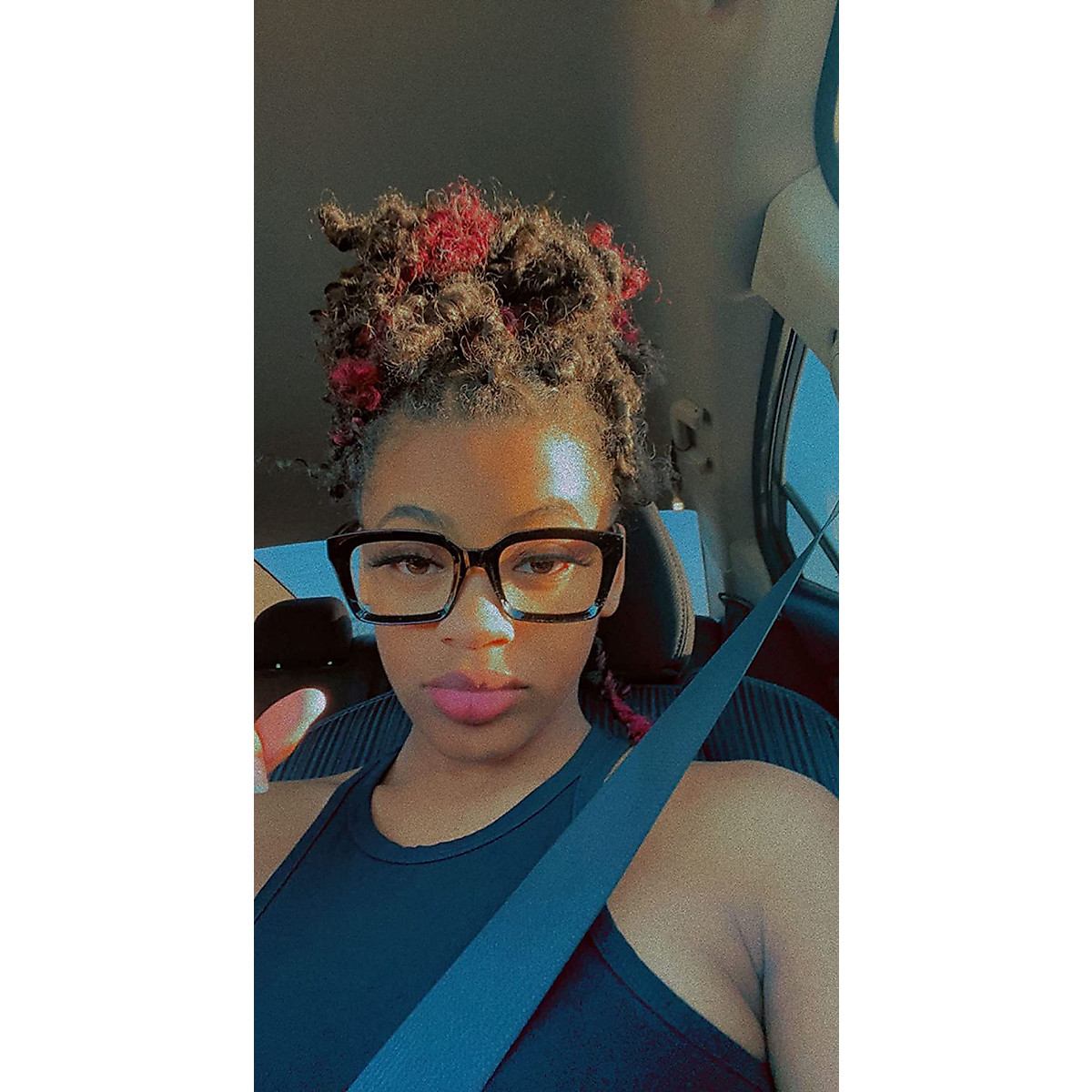 Kursan Classic Non Prescription Clear Lens Glasses for Women Men Thick Square Frame Eyeglasses (Bright Black)