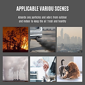 Nispira True HEPA Carbon Filter Replacement Compatible with Azeus C8 Air Purifier High CADR, Hisens Air Purifier KJ120, Mooka Air Purifier C10, 1 Pack