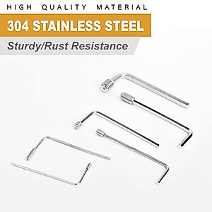 VIGRUE 450PCS M2.5/M3/M4/M5/M6/M8 Hex Allen Head Socket Set Screw Bolts Assortment Kit Grub Screw with Internal Hex Drive, 304 Stainless Steel