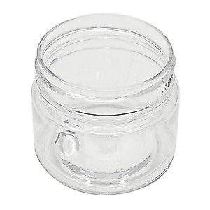 2oz Plastic Cosmetic Jars Leak Proof Clear Container with Black Lid for Cream, Lotion, Powder, ointment, Beauty Products etc, 12 Pcs.