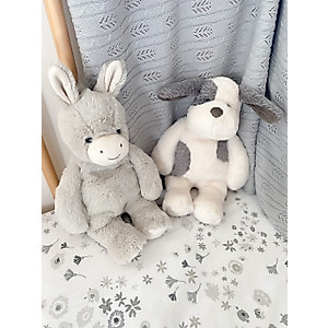 MON AMI Polka Dot Puppy Plush Animal Toy 11.5”, Handcrafted Premium Stuffed Dog Toy,Soft & Cuddly,Nursery Room Décor,Great Gift for Kids of All Ages