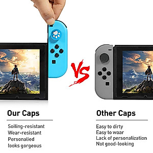 Oritikur Cat Claw Thumb Grips Compatible with Nintendo Switch & Lite, Soft Silicone Game Remote Joystick Thumbstick Caps Analog Stick Cover Skin Decal Accessories for NS Joy-Con Joycon Controller