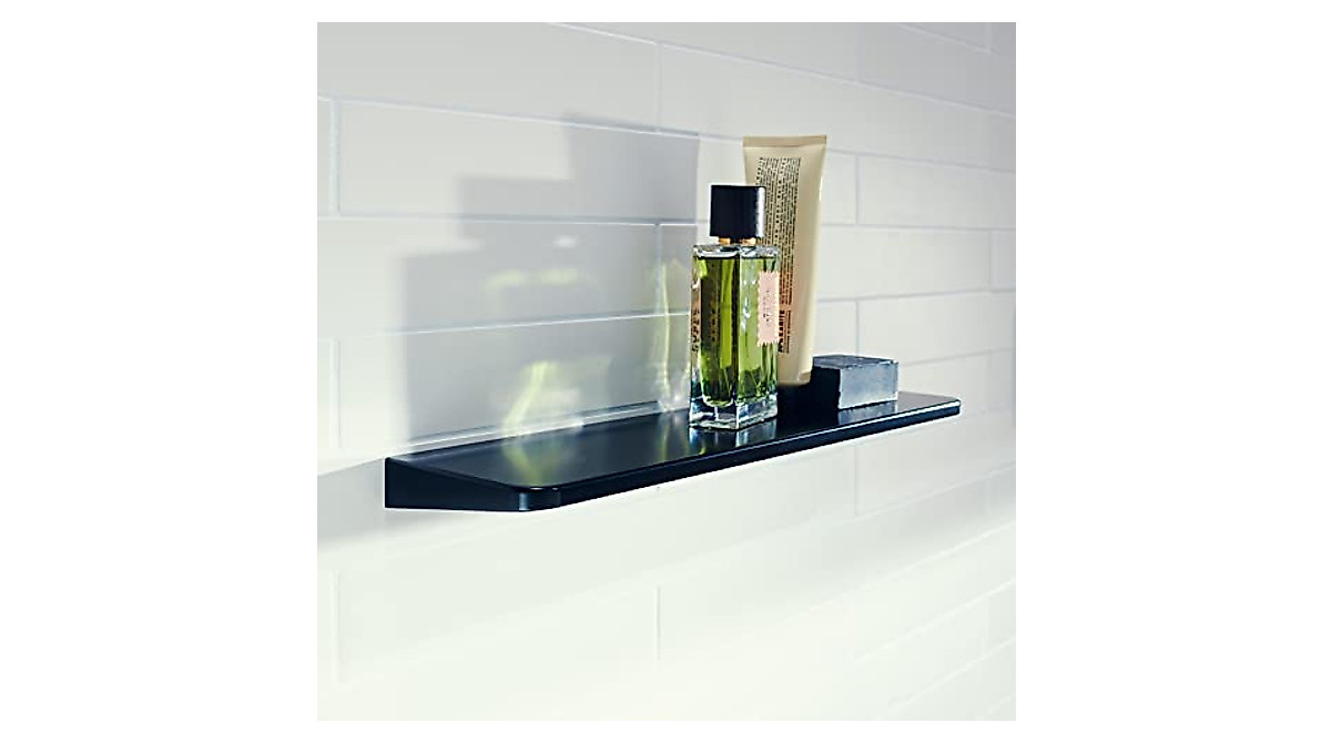 AXOR Universal Circular 16-inch Modern Shelf in Matte Black | Stylish ...