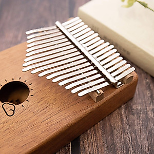 Kalimba 17 Keys Thumb Finger Piano - Mbira - Solid Mahogany and Portable with Carrying Bag and Instructions