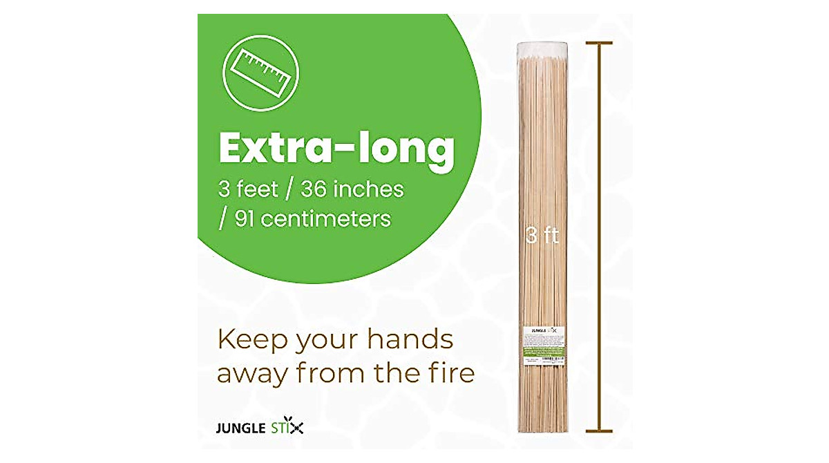 Jungle Stix 36-Inch Eco-Friendly Roasting Sticks for Camping & Grilling