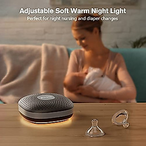 Pursay Sound Machine - White Noise Machine for Adults Baby, Portable Sound Machine for Sleeping with Night Light, 21 HiFi Sounds, Rechargeable for Meditation Travel Office Privacy Noise Canceling