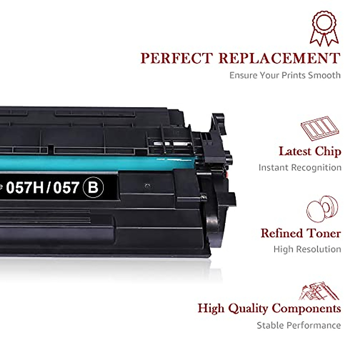 Toner Kingdom Compatible Toner Cartridge Replacement for Canon 057 057H CRG-057 CRG-057H Toner for Canon ImageCLASS LBP226dw LBP227dw MF445dw MF448dw MF449dw Printer Toner (Black, 1 Pack)