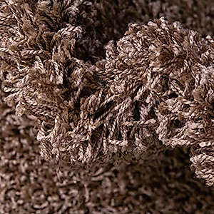 Rugs.com Über Cozy Solid Shag Collection Rug – 5 x 8 Sandy Brown Shag Rug Perfect 5 x 8 Feet