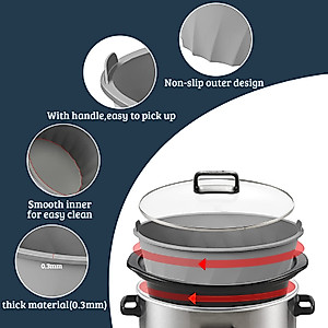 Slicone Crockpot Liner, Crock Pot Liners Reusable Slow Cooker Liners Fit Crock-Pot 6 Quart Oval Crock Pot, Crockpot Liners Leakproof Dishwasher Safe Cooking Liner Hamilton Beach Crockpot Liner