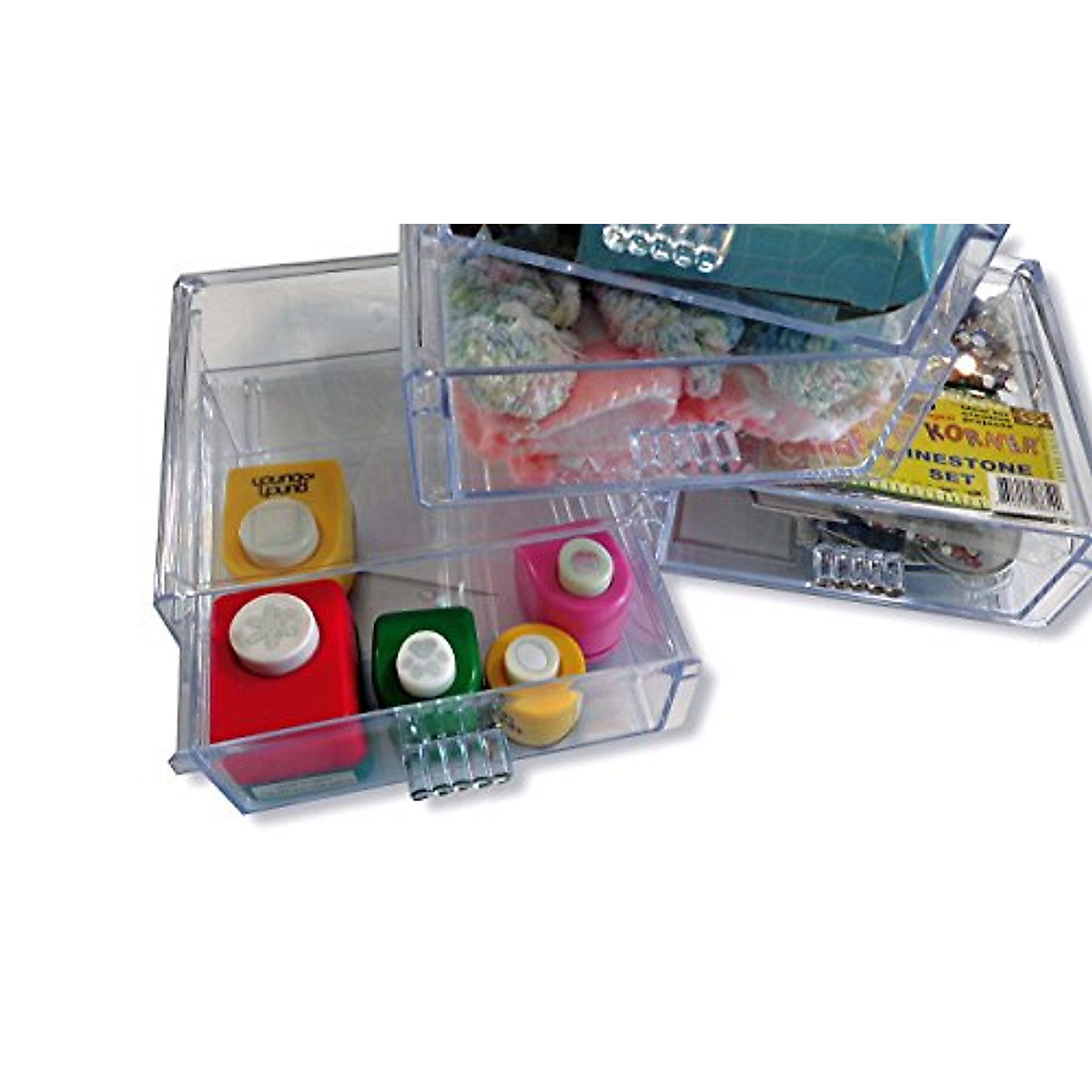 Clear Acrylic Stackable Organizing Drawer For Makeup, Jewelry, Scrapbook Supplies, Bobbins,