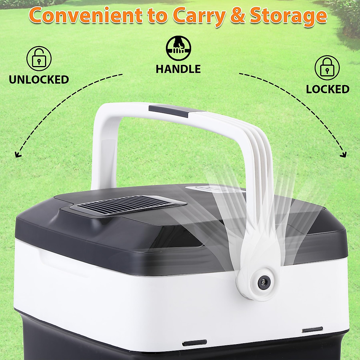 ZENY Mini Fridge Electric Cooler and Warmer for Car- 12V DC Car Refrigerator with Automatic Locking Handle, 28 Quart Portable Car Fridge for Travel and Camping