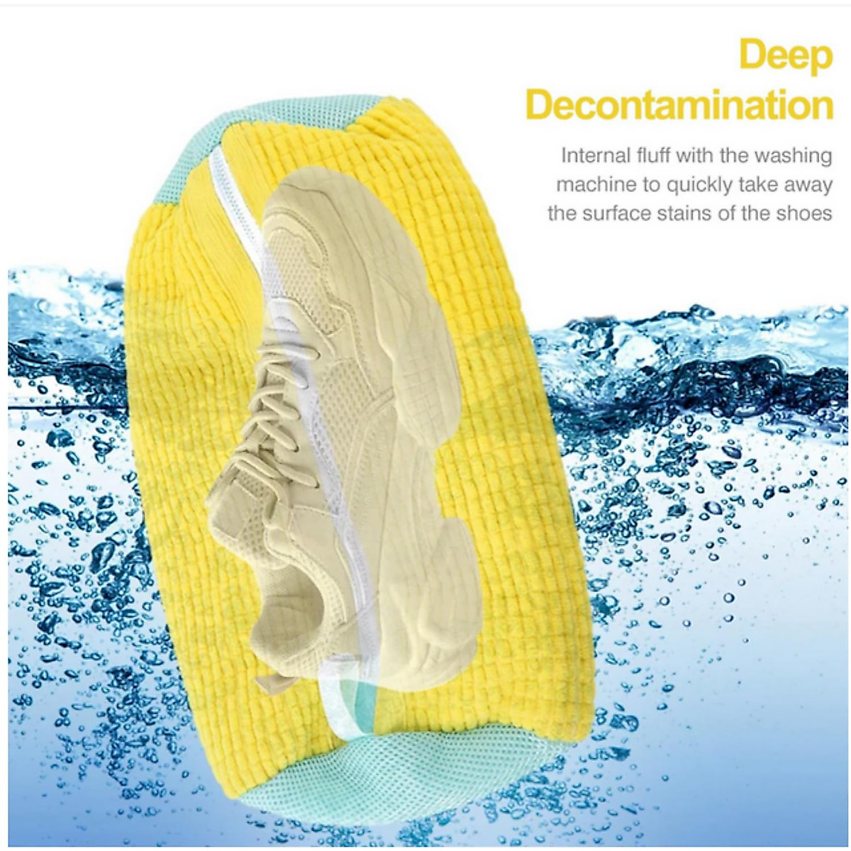 Shoe Bag For Washing Machine,Laundry Bag for Shoes,JIAOYUNLILI Shoe Laundry Bag for Washer and Dryer (Yellow 2pcs)