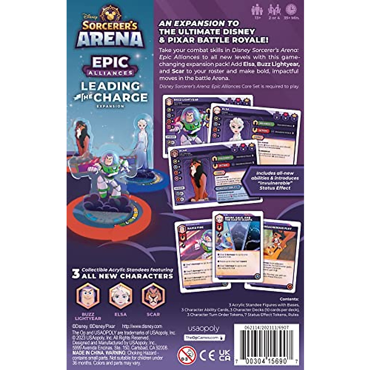 Disney Sorcerer’s Arena: Epic Alliances Leading The Charge Expansion | Featuring Buzz Lightyear, Scar, and Elsa | Officially-Licensed Disney Strategy & Family Board Game