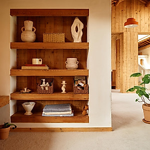 GRANNY SAYS Wicker Storage Baskets, Waterproof Wicker Basket with Handles, Trapezoid Woven Storage Bins for Organizing, Decorative Wicker Basket, Brown, 2-Pack