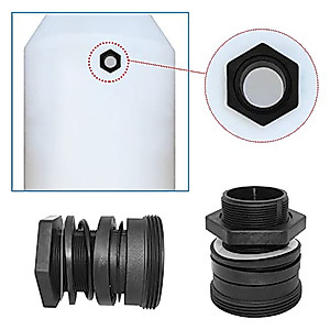 154714 Bulkhead Replacement Kit Compatible with 2-inch Triton II Pool and Spa Sand Filter, Aftermarket Part