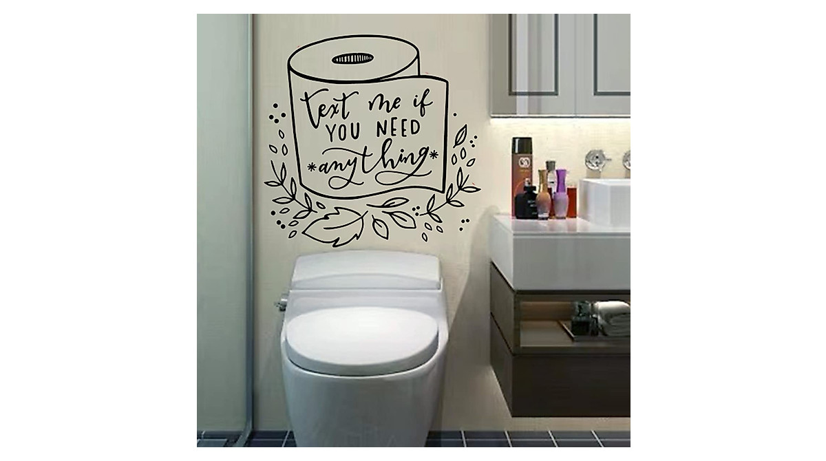 Toilet Rules Wall Decals for Bathroom - Easy Vinyl Stickers